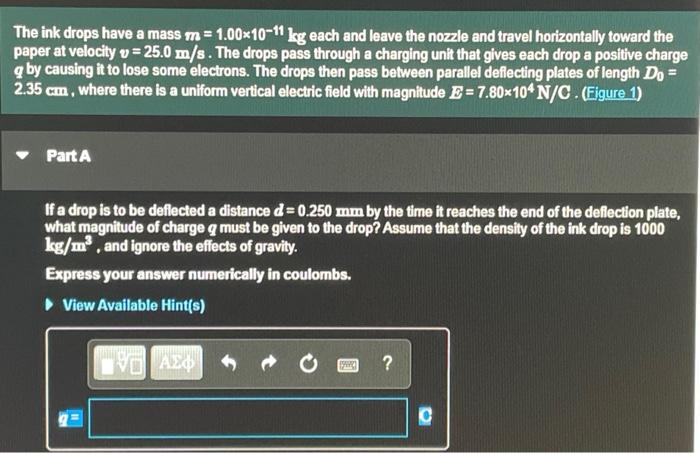 Solved In an inkjet printer, letters and images are created | Chegg.com