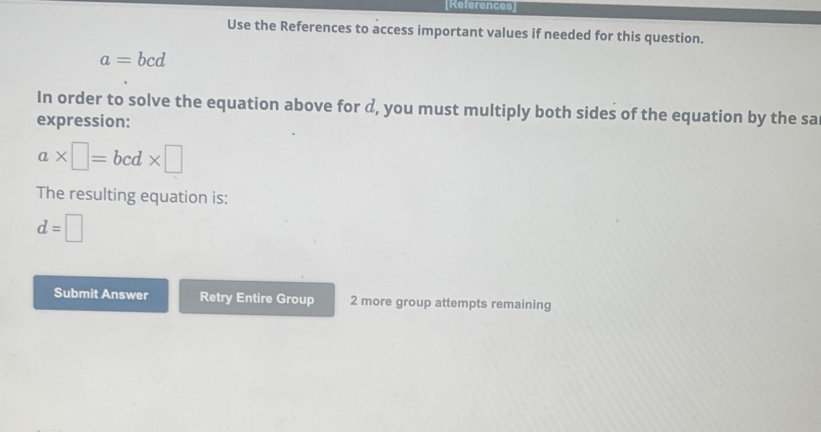 Solved Use the References to access important values if | Chegg.com