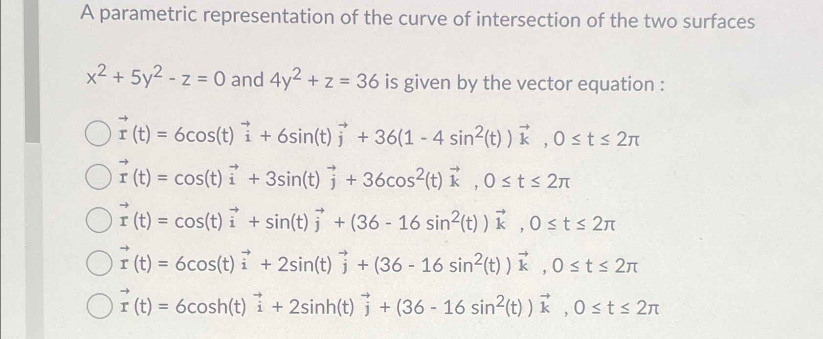 Solved A parametric representation of the curve of | Chegg.com