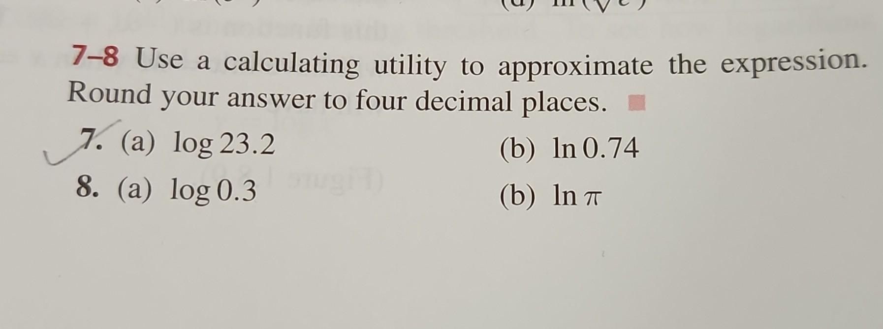 Solved 3-4 Use a calculating utility to approximate the | Chegg.com