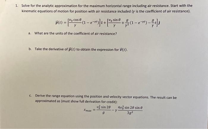 Solved Solve for the analytic approximation for the maximum | Chegg.com