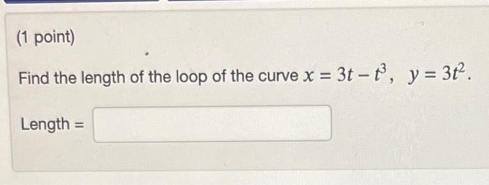 (1 point) Consider the parameterization of the unit | Chegg.com