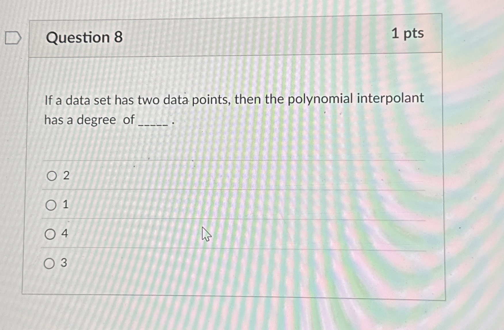 Solved Question 81 ﻿ptsIf a data set has two data points, | Chegg.com