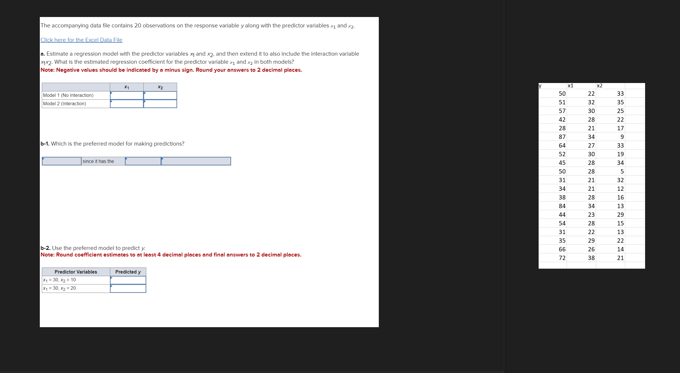 Solved a. ﻿Estimate a regression model with the predictor | Chegg.com