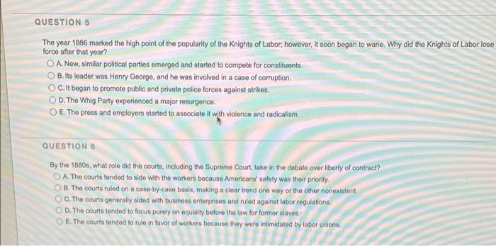 The year 1886 marked the high point of the popularity | Chegg.com