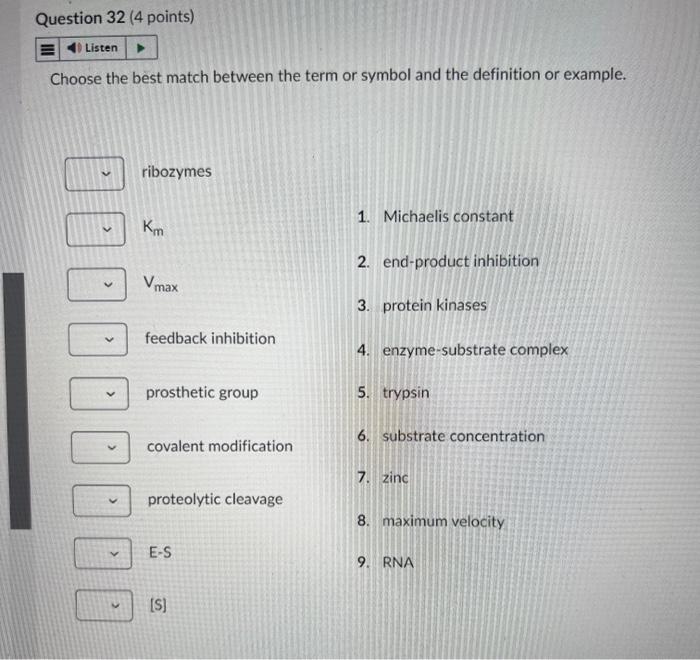 Solved Choose the best match betqeen the term or sumbol and | Chegg.com