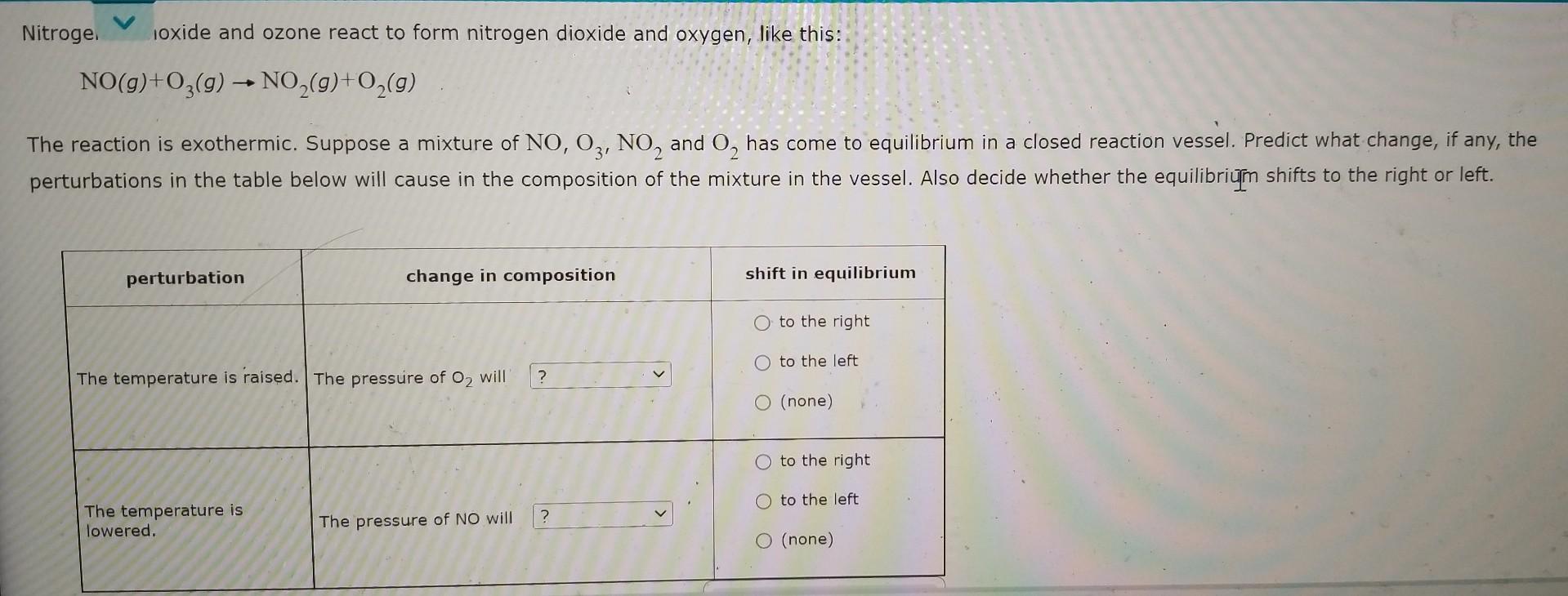 Solved Nitroge, oxide and ozone react to form nitrogen | Chegg.com