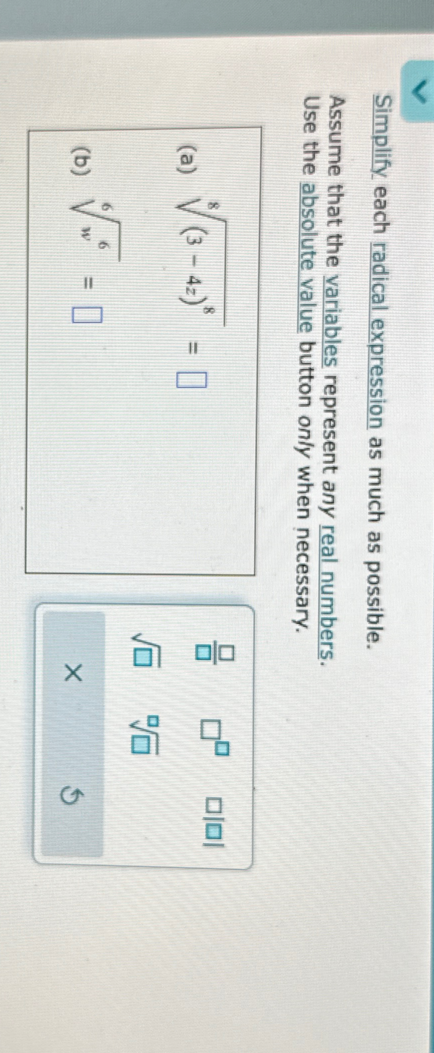 Solved Simplify each radical expression as much as | Chegg.com