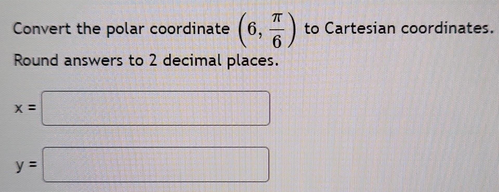 Solved 370 Convert the polar coordinate 9, to Cartesian | Chegg.com