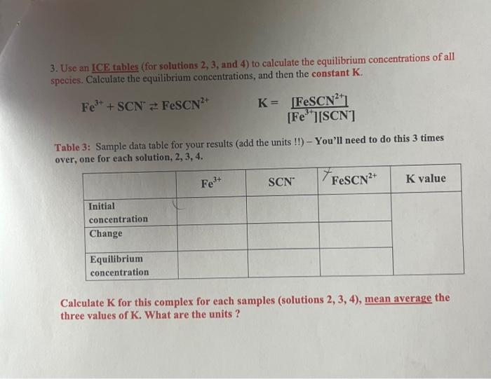 3. Use an ICE tables (for solutions 2,3, and 4) to | Chegg.com