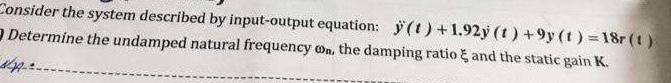 Solved Consider the system described by input-output | Chegg.com