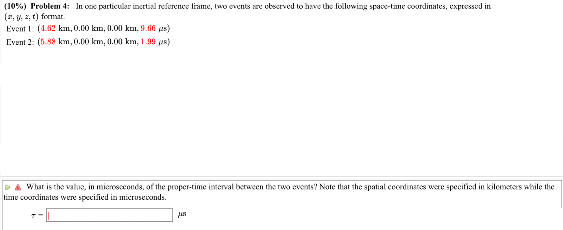 Solved (10%) ﻿Problem 4: In one particular inertial | Chegg.com