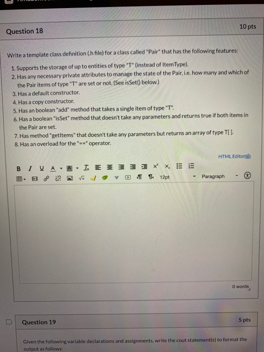 Solved Question 11 5 Pts Assume Class Arraystack Has Been