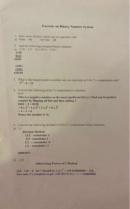 Solved 1. How many distinct values can we represent with a) | Chegg.com