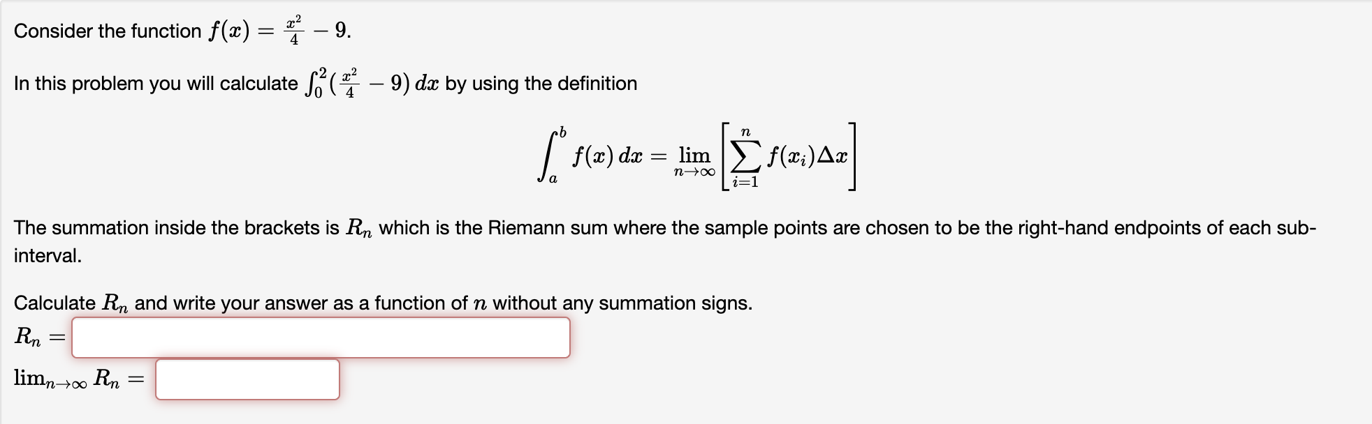 Solved Consider the function f(x)=x24-9.In this problem you | Chegg.com