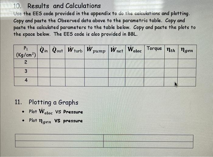 A Oheomuntione 10. Results and Calculations Use the | Chegg.com