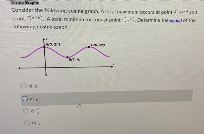 Solved Which equation below represents a sine graph with a | Chegg.com