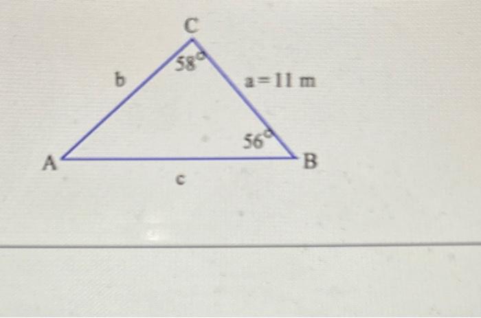 Solved determine the angles and side of the triangle | Chegg.com