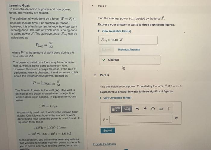 Solved Contacto Previous Answers Correct Part D Learning | Chegg.com