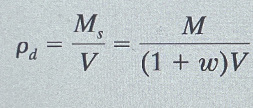 Solved Calculating Dry Density for moist soil sample, how is | Chegg.com