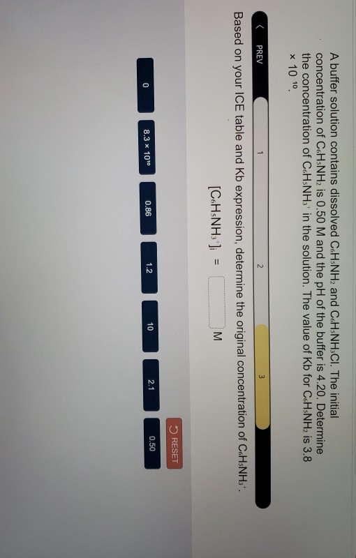 Solved A buffer solution contains dissolved C.HsNHZ and | Chegg.com