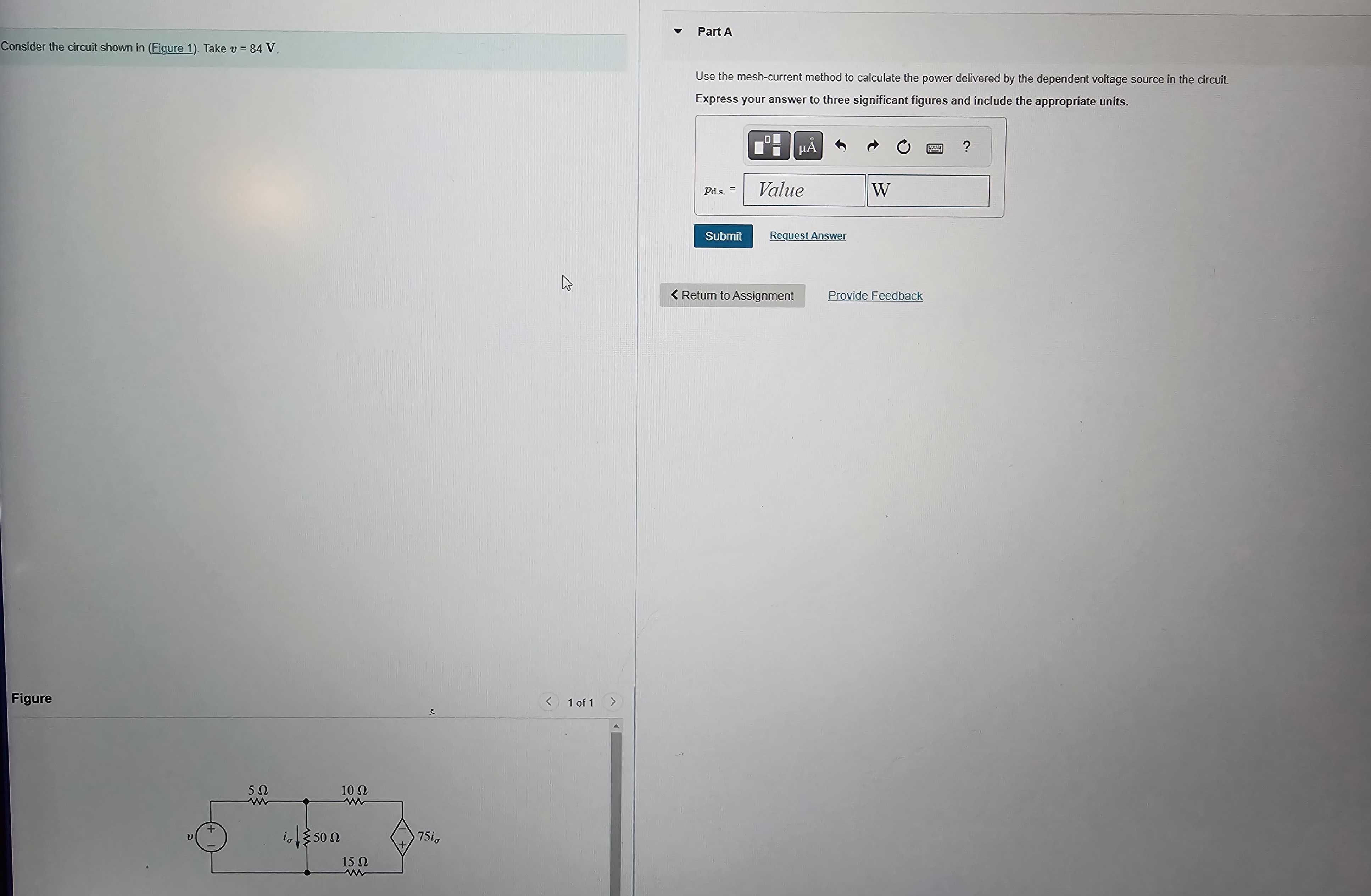 Solved Part AUse the mesh-current method to calculate the | Chegg.com