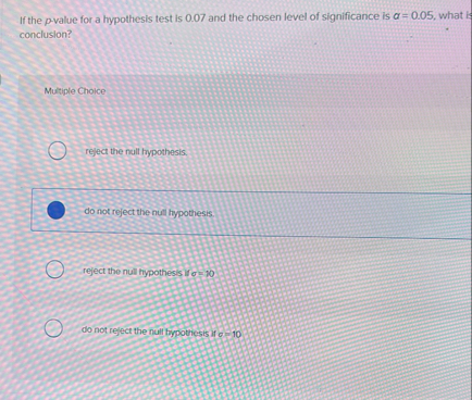 Solved For a given sample size, when conducting a hypothesis | Chegg.com
