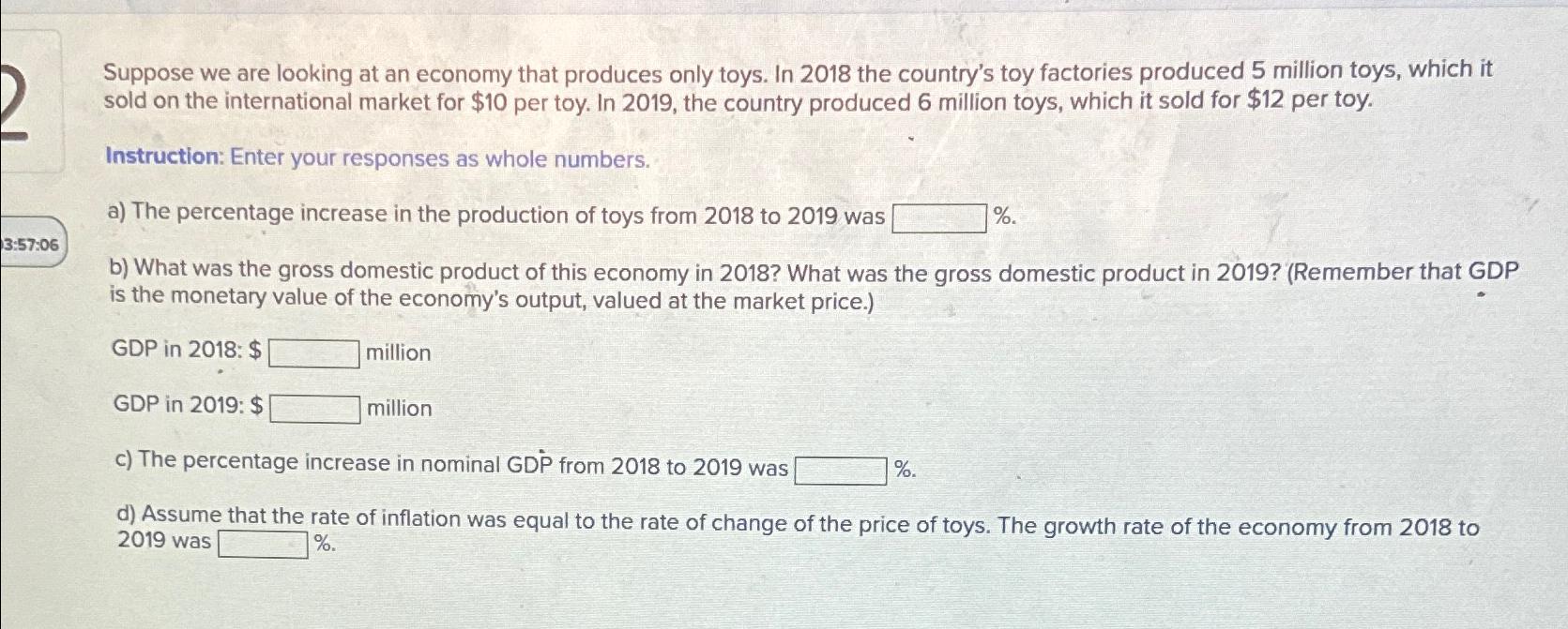 Solved Suppose we are looking at an economy that produces | Chegg.com