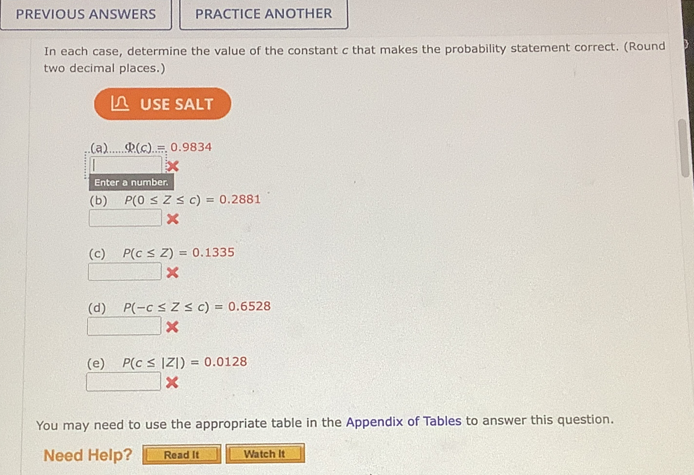 Solved PREVIOUS ANSWERSIn each case, determine the value of | Chegg.com