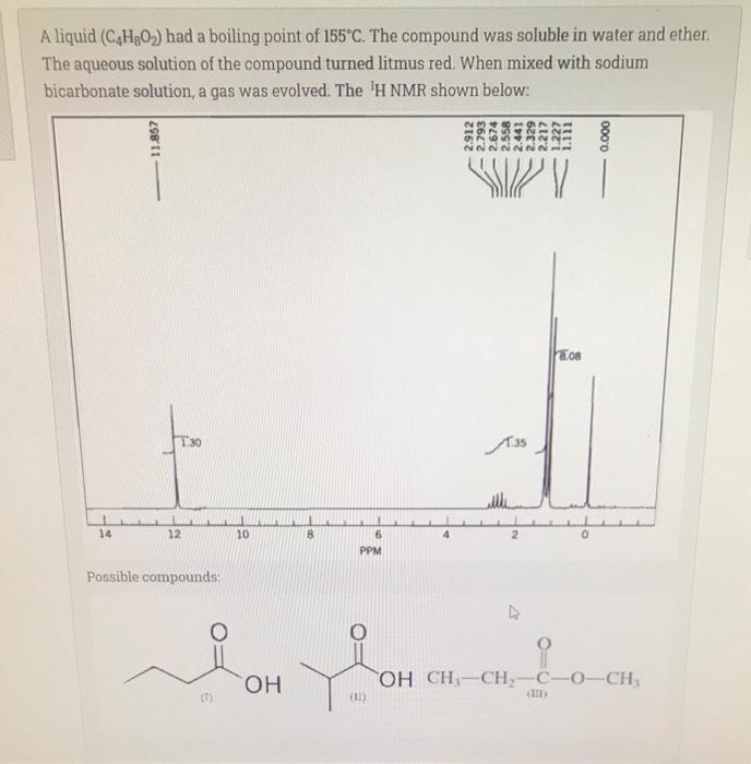 Solved A liquid (C4H20) had a boiling point of 155'C. The | Chegg.com