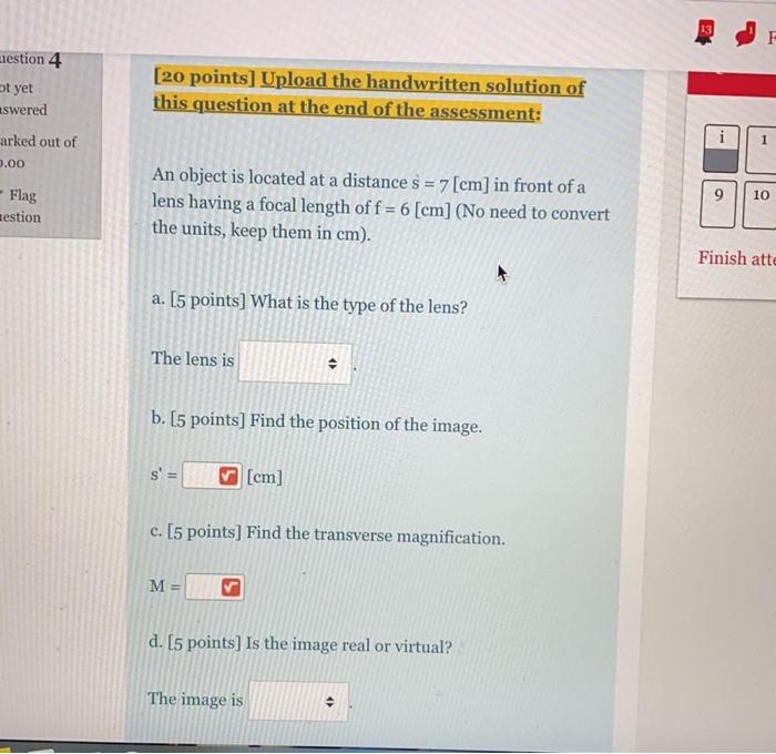 Solved 13 F testion 4 at yet nswered [20 points] Upload the | Chegg.com