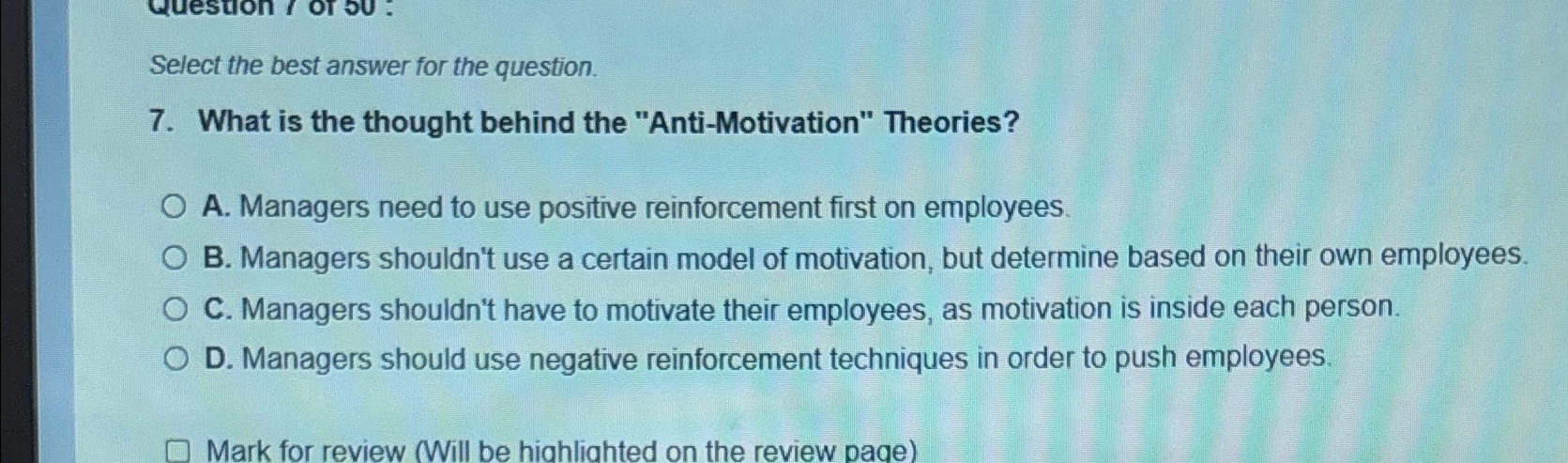 Solved Select the best answer for the question.7. ﻿What is | Chegg.com