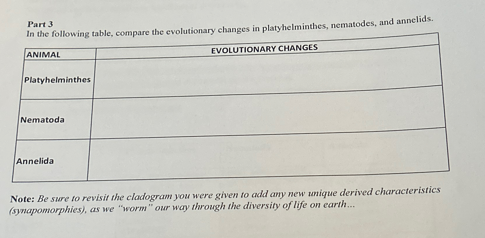 Solved Part 3In the following table, compare the | Chegg.com