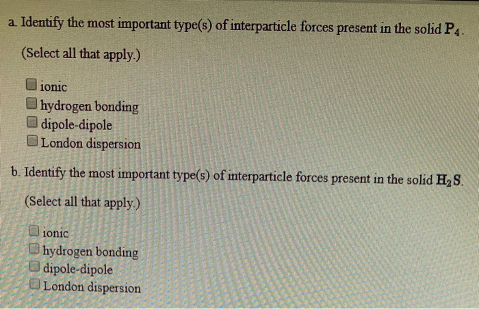 a. Identify the most important type(s) of | Chegg.com