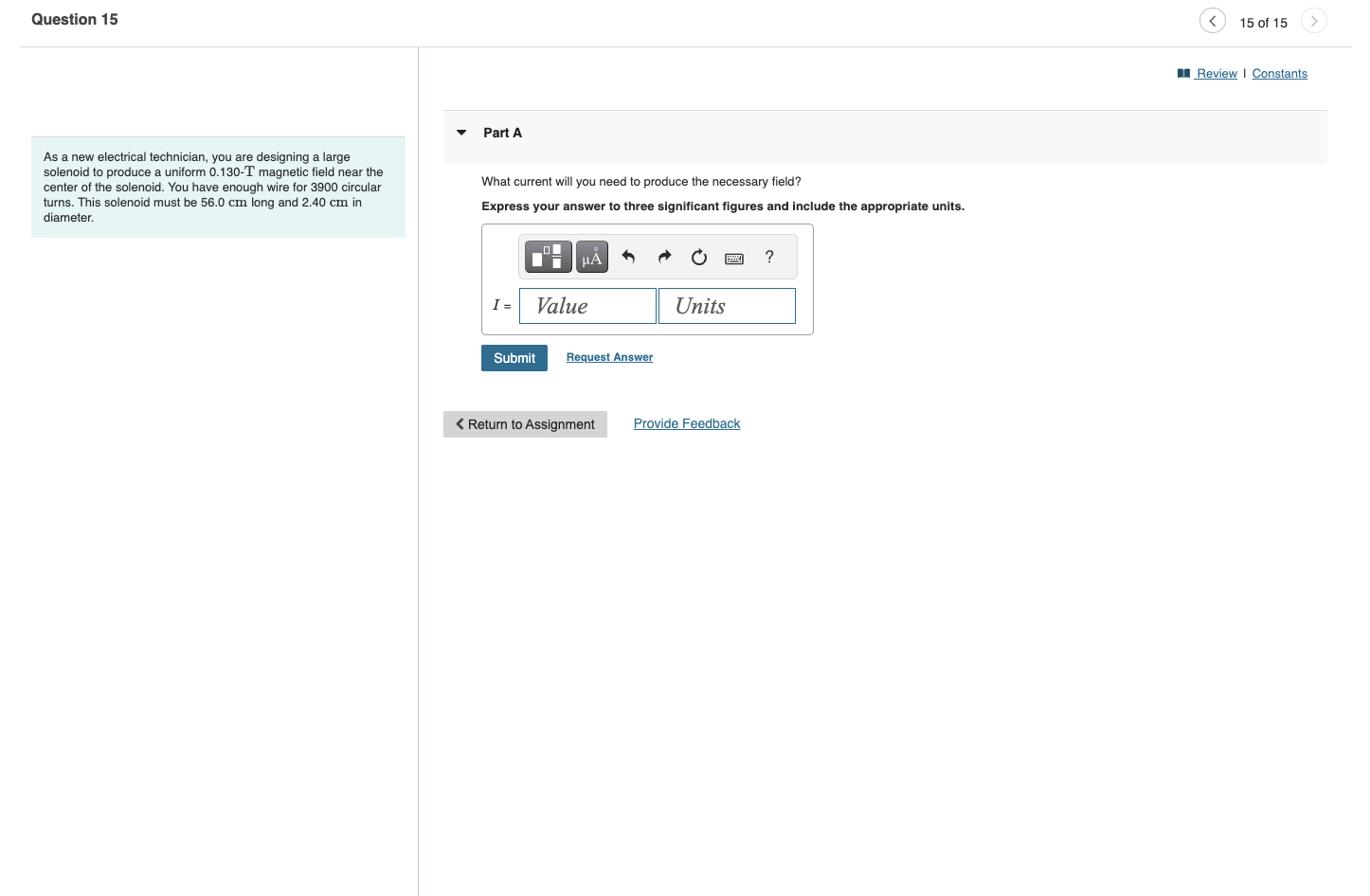 Solved Question 1515 ﻿of 15As a new electrical technician, | Chegg.com