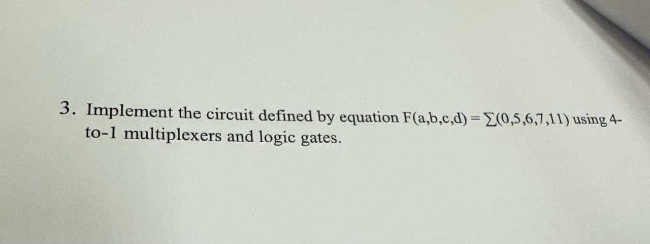 Solved Implement the circuit defined by equation | Chegg.com