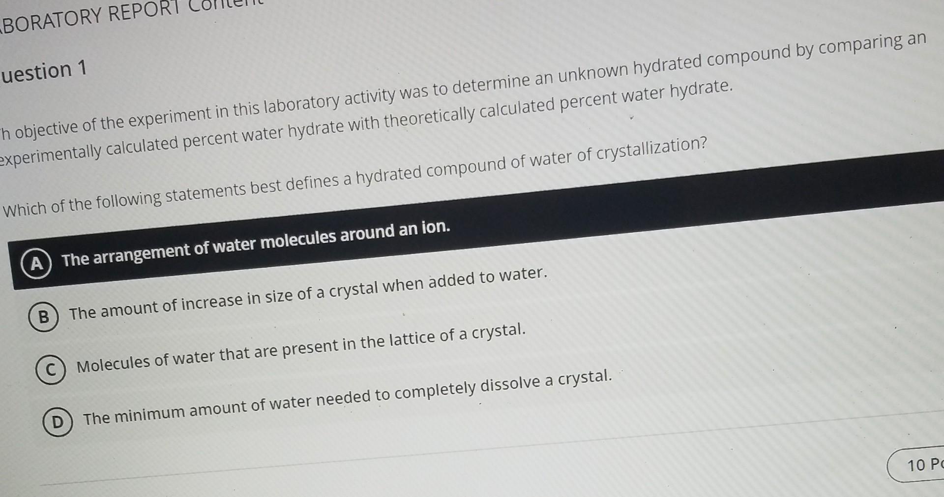 Solved n objective of the experiment in this laboratory | Chegg.com