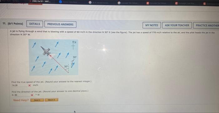 Solved drection N 3g* W. Find the truit aseed of the get. | Chegg.com