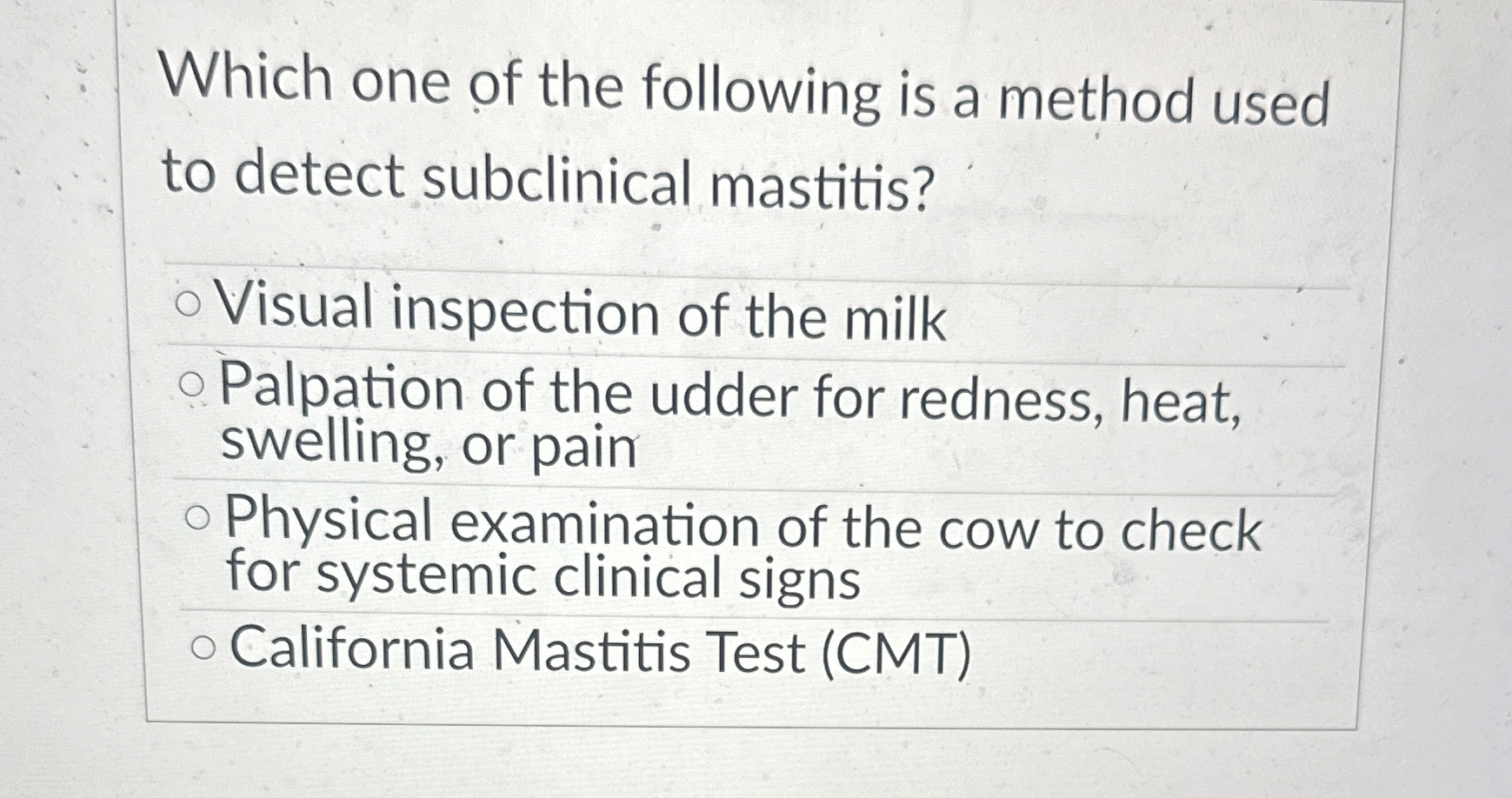 Solved Which one of the following is a method used to detect | Chegg.com