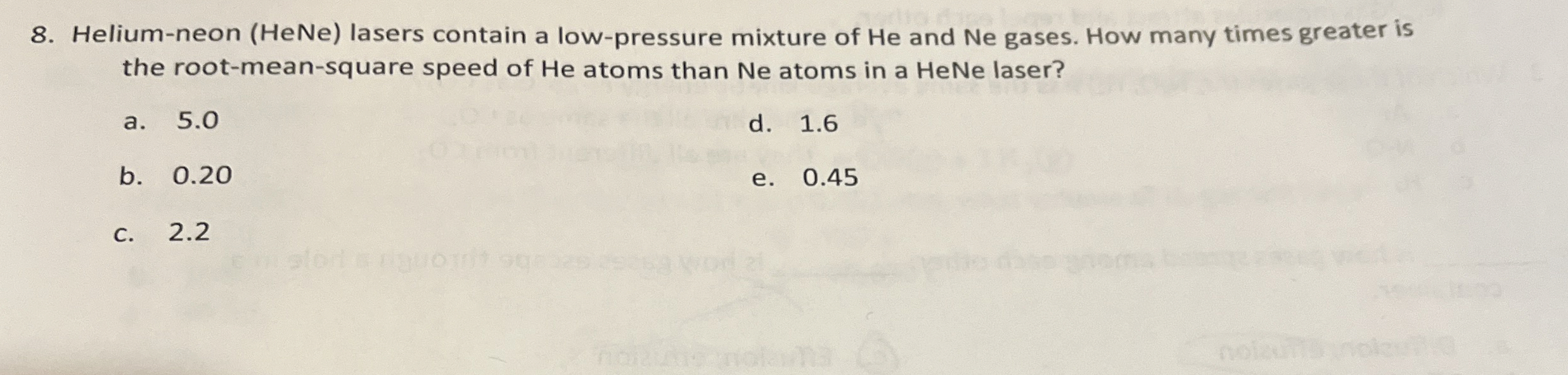 Solved Helium-neon (HeNe) ﻿lasers contain a low-pressure | Chegg.com