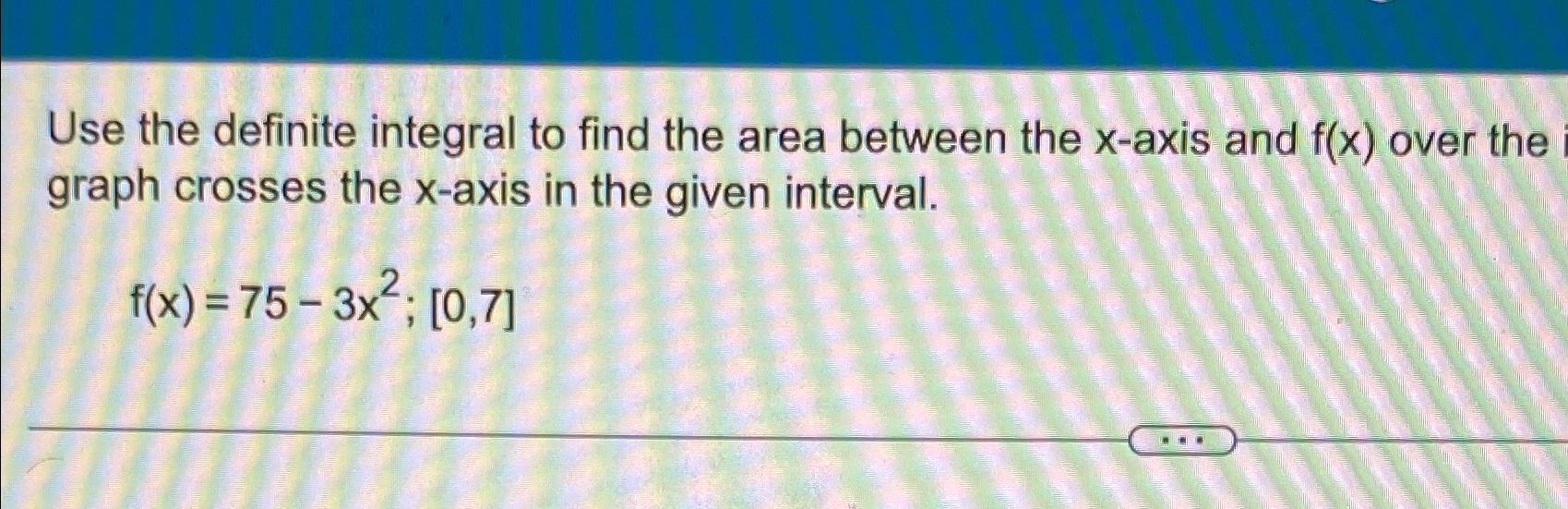Solved Use the definite integral to find the area between | Chegg.com