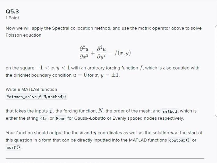 Solved Q5.2 1 Point Use the kron()} function in MATLAB to | Chegg.com