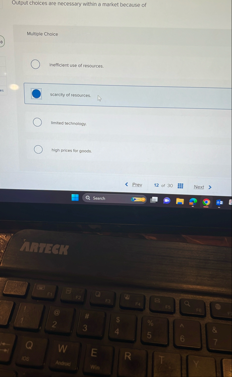Solved Output choices are necessary within a market because | Chegg.com