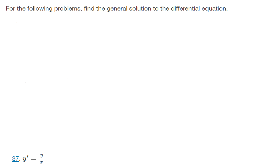 Solved For the following problems, find the general solution | Chegg.com