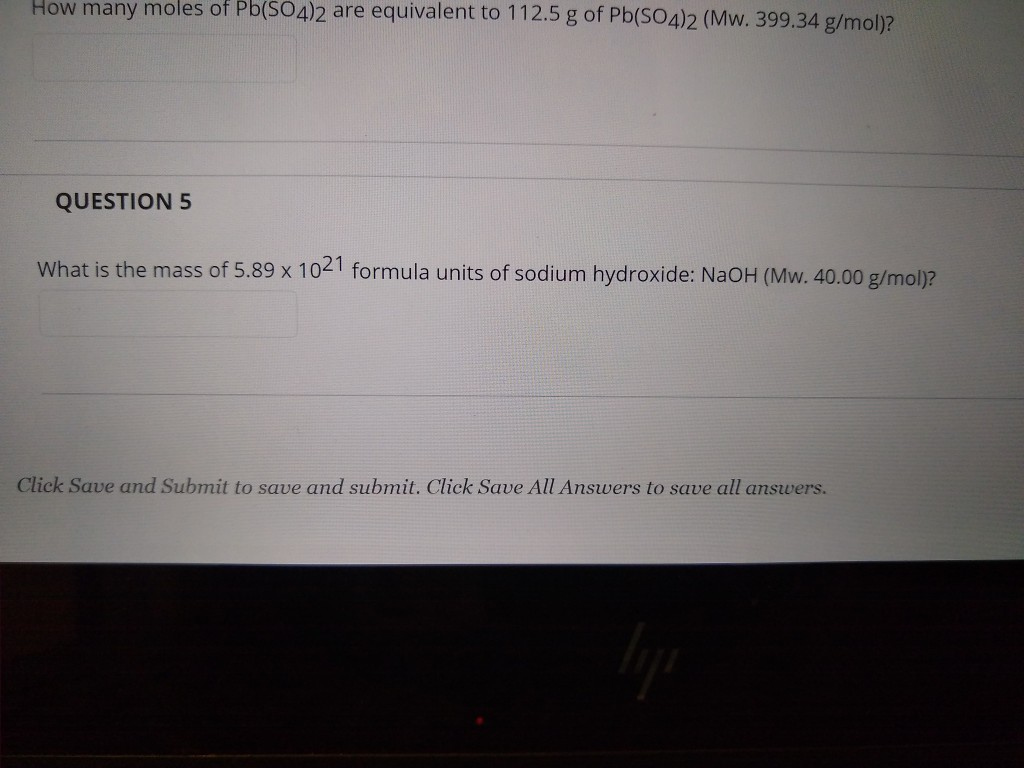 Solved How many moles of Pb(SO4)2 are equivalent to 112.5 g | Chegg.com