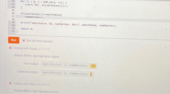 Solved Assign numMatches with the number of elements in | Chegg.com