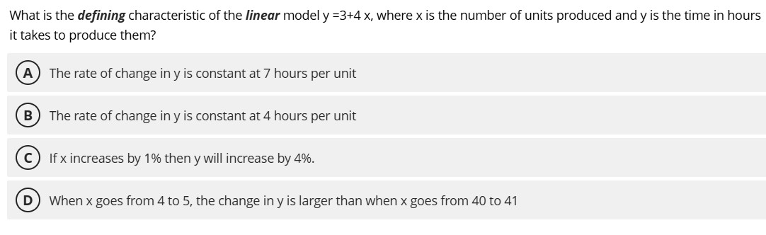 Solved What is the defining characteristic of the linear | Chegg.com
