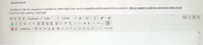 Solved QUESTIONS Arrange in order the sequence of reactions | Chegg.com