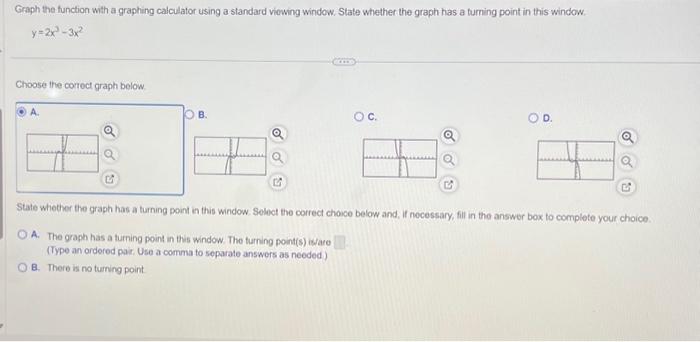Solved Graph the function with a graphing calculator using a | Chegg.com