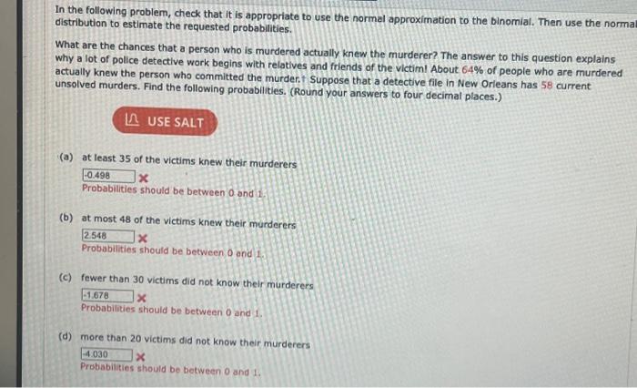 Solved In the following problem, check that it is | Chegg.com